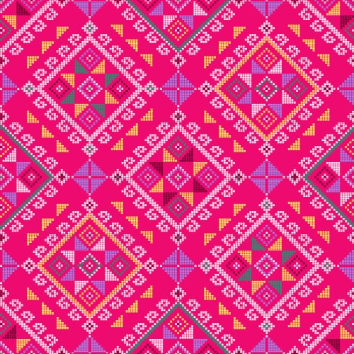 Yakan weaving seamless geometric pattern Vector Image