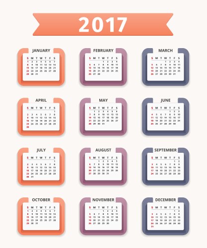 Calendar for 2024 isolated on a white background Vector Image