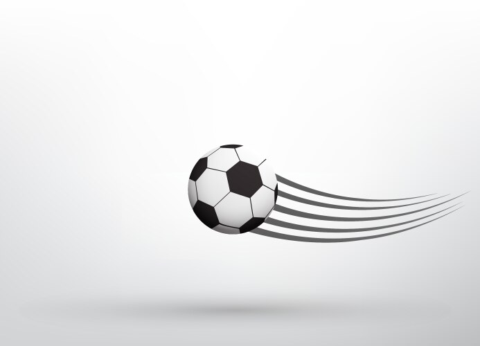 Flying soccer ball Royalty Free Vector Image - VectorStock
