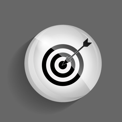 Shopping glossy icon Royalty Free Vector Image