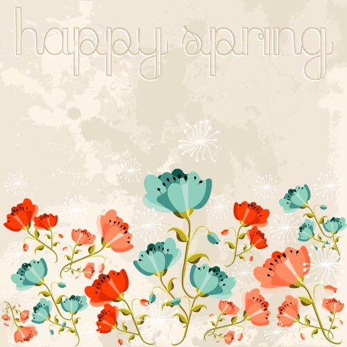Spring floral background Royalty Free Vector Image