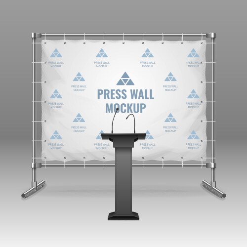 Press wall mockup Royalty Free Vector Image - VectorStock