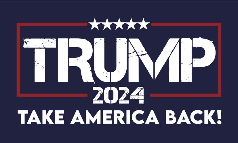 Trump take america back 2024 Royalty Free Vector Image