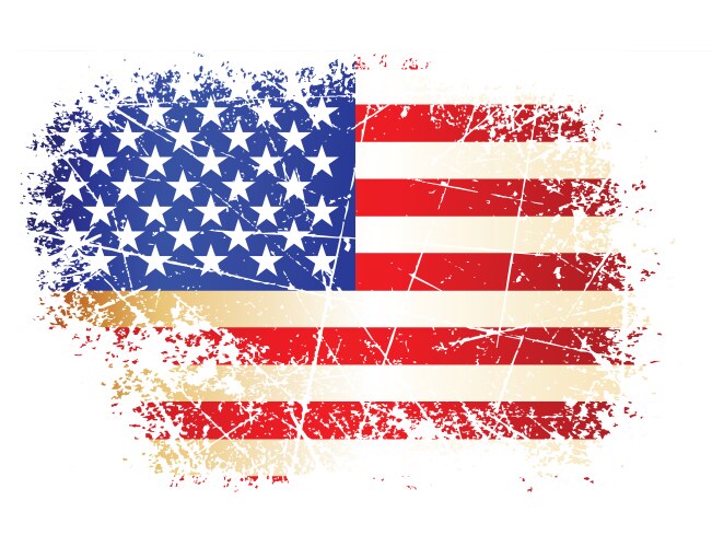 Old US Flag - Cracks & Stripes Royalty Free Vector Image