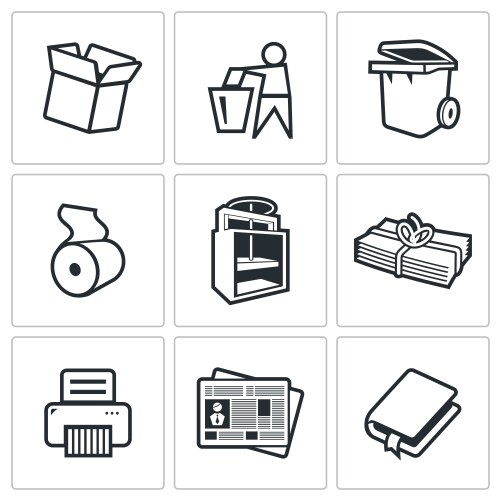 Paper waste sample colorful Royalty Free Vector Image