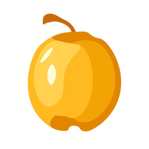 Cartoon coconut flat icon Royalty Free Vector Image