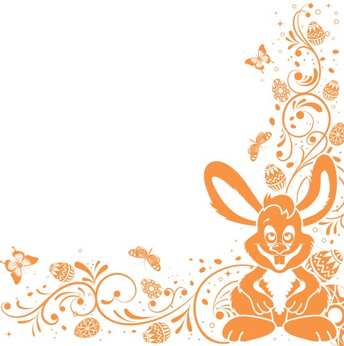 Easter Floral Frame (61533813) – Royalty-Free Vector | VectorStock