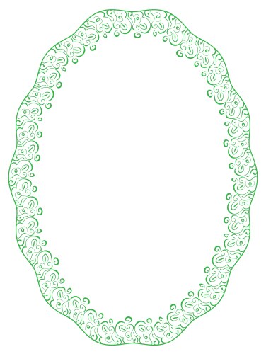 Oval frame on white background Royalty Free Vector Image