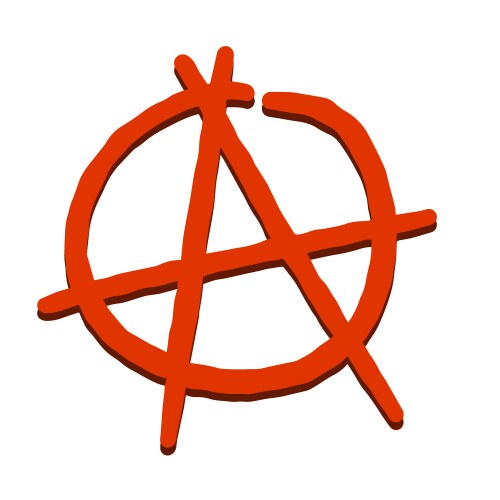Anarchy letter a in the circle symbol of chaos Vector Image