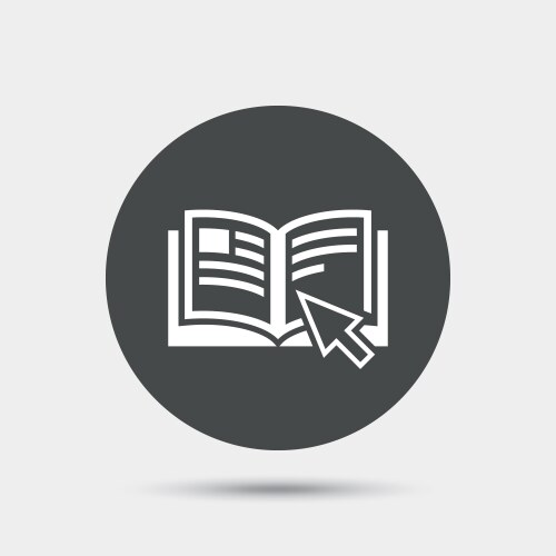 Instruction sign icon manual book symbol Vector Image