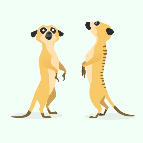 Cartoon smiling meercat Royalty Free Vector Image