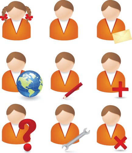 People icons for your design Royalty Free Vector Image