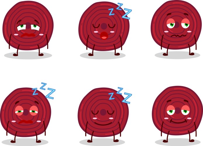 Cartoon character of slice beet with smile Vector Image