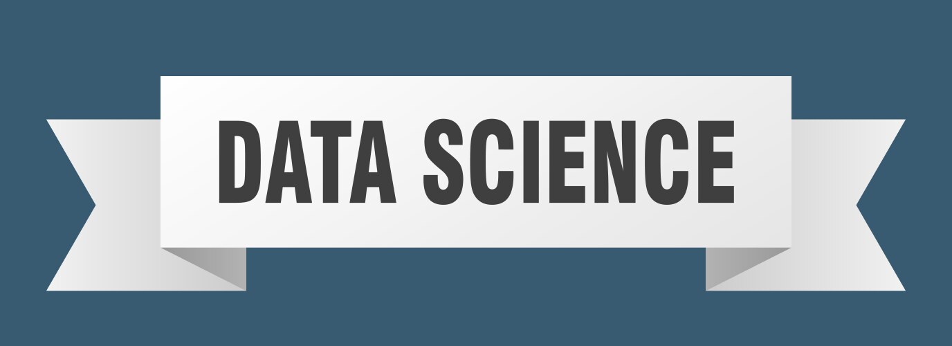 Data science ribbon paper band Royalty Free Vector Image