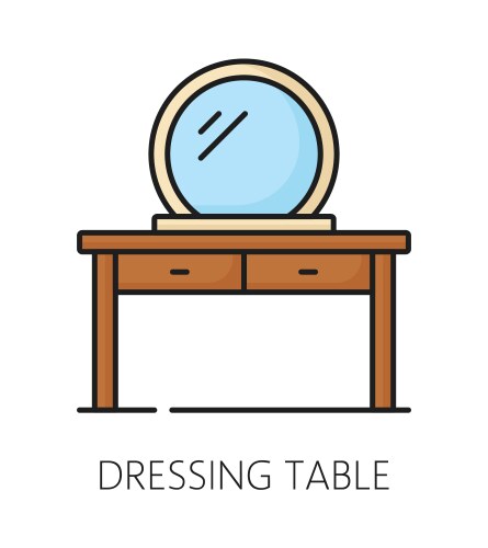 Dressing table Royalty Free Vector Image - VectorStock