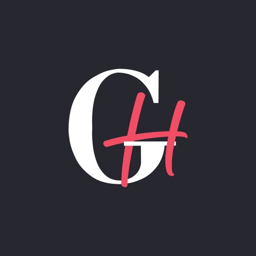 Elegant letter gj initials logo for corporate Vector Image