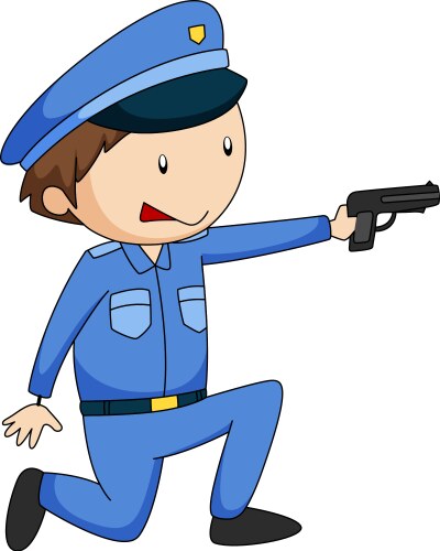 Man shooting gun drawing Vector Images & Graphics for Commercial Use ...