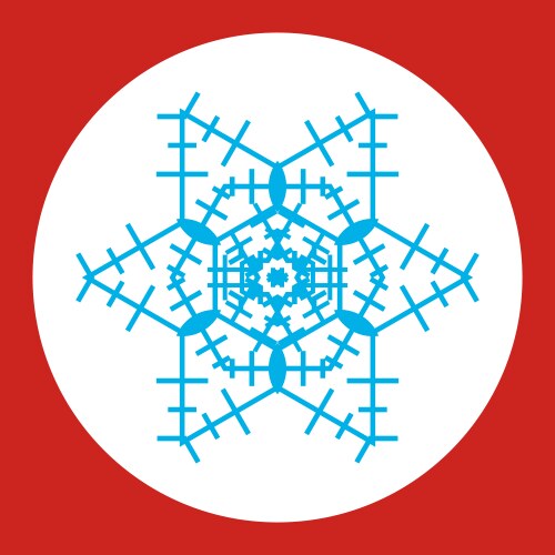 Snowflake logo snow icon Royalty Free Vector Image