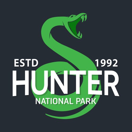 Green viper snake mascot logo design Royalty Free Vector