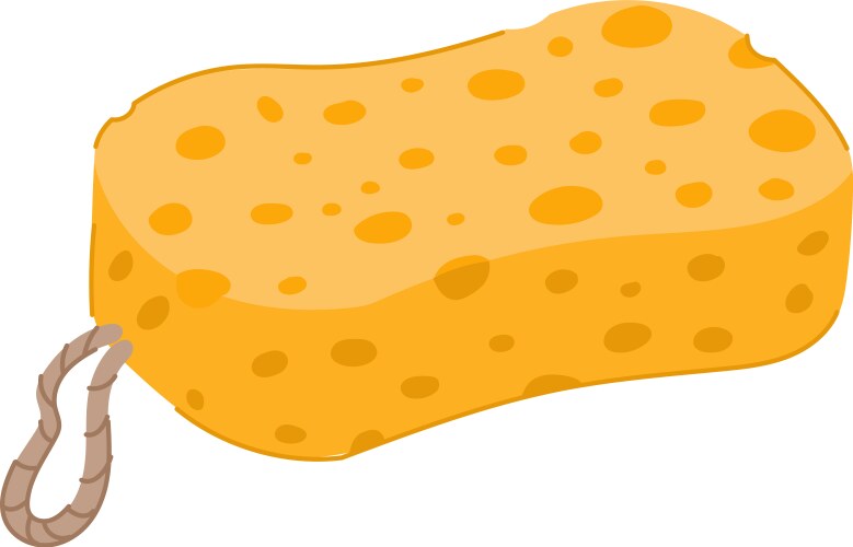 Yellow sponge hygiene cartoon Royalty Free Vector Image