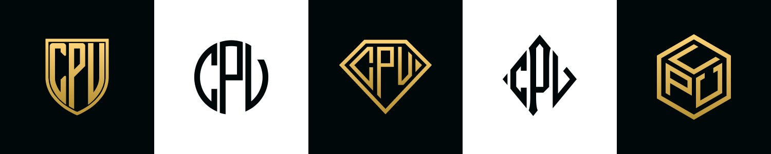 Initial letters fco logo designs bundle Royalty Free Vector