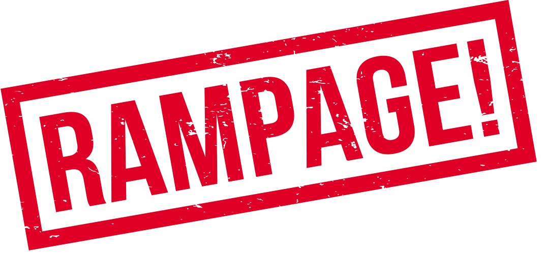 Rampage rubber stamp Royalty Free Vector Image