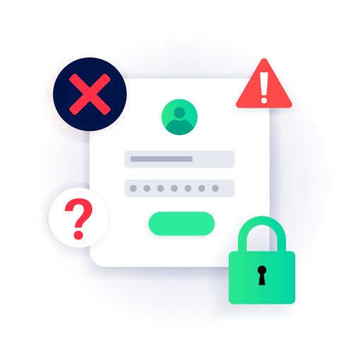 Wrong password concept Royalty Free Vector Image