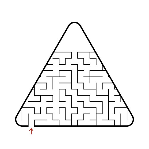 Abstract triangular labyrinth game for kids Vector Image