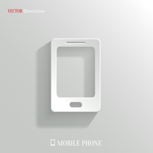 Microphone icon - white app button Royalty Free Vector Image