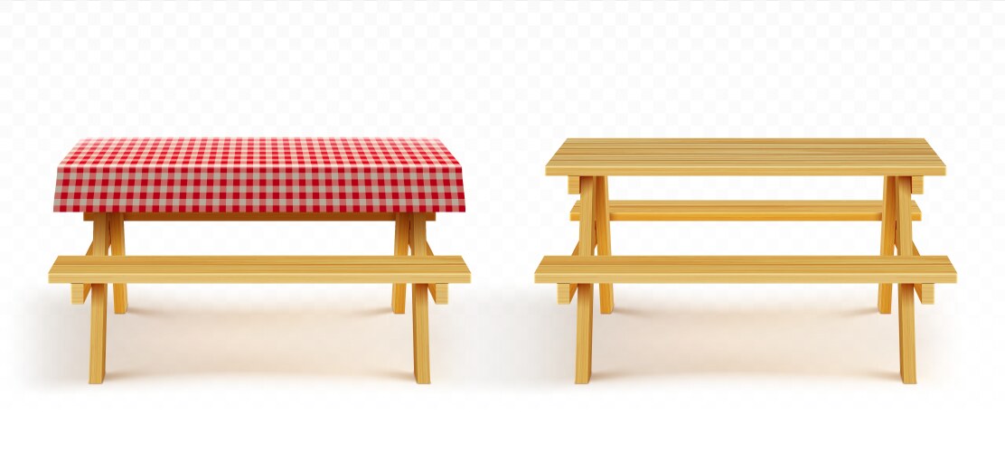 Picnic wood table Royalty Free Vector Image - VectorStock