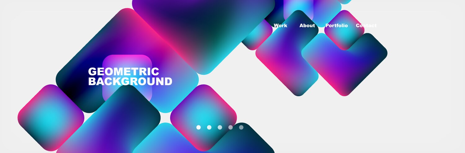 A set of geometric squares with blurred Royalty Free Vector