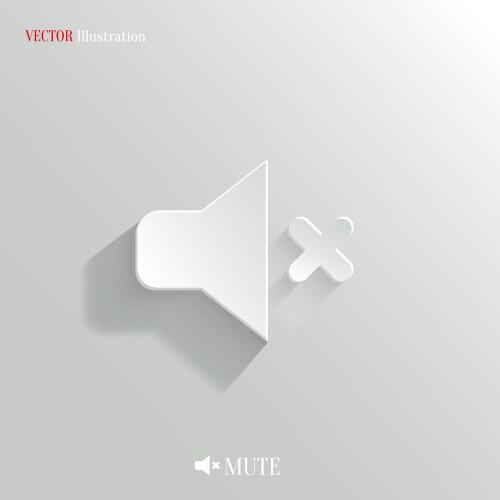 Microphone icon - white app button Royalty Free Vector Image