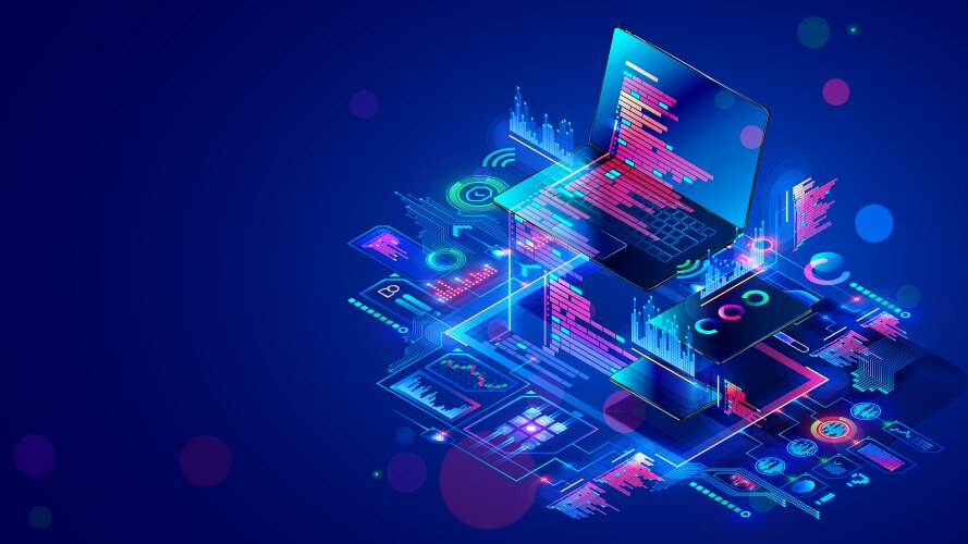 Programming and software development web page Vector Image