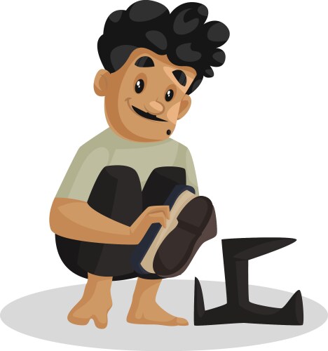 Cobbler cartoon character Royalty Free Vector Image