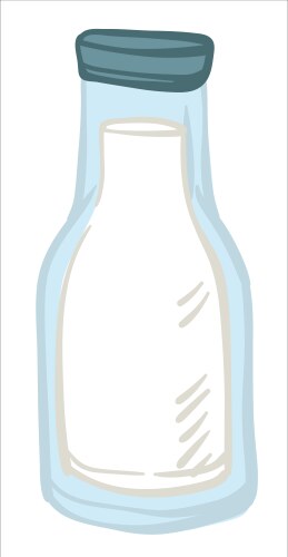 Milk bottle cartoon Royalty Free Vector Image - VectorStock