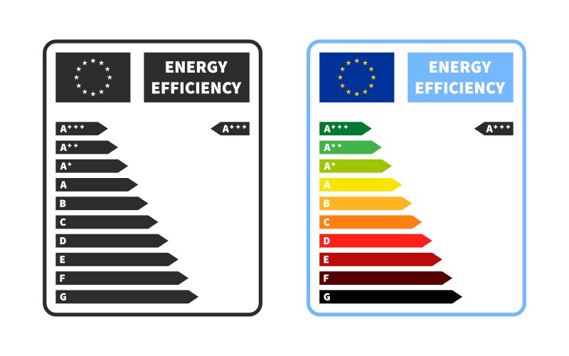 Saudi arabia energy efficiency badges Royalty Free Vector