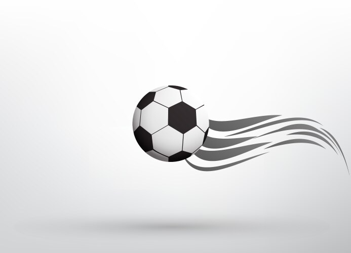 Flying soccer ball Royalty Free Vector Image - VectorStock