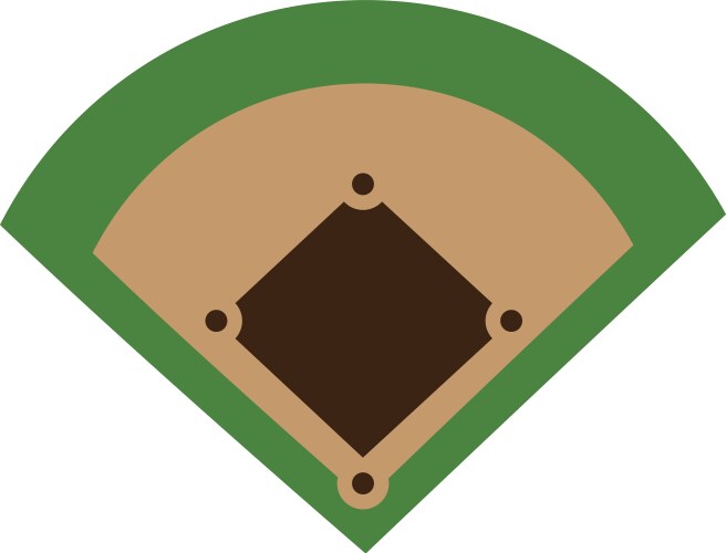 Baseball field Royalty Free Vector Image - VectorStock