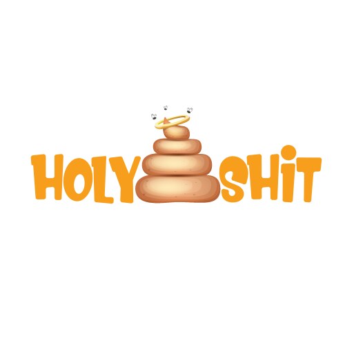 Shit font letters from poop alphabet Royalty Free Vector