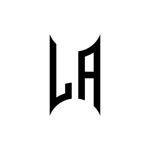 La logo letter castle shape style Royalty Free Vector Image