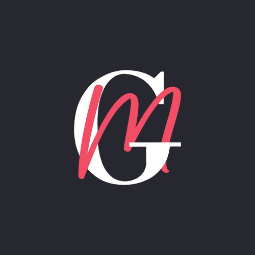 Elegant letter gj initials logo for corporate Vector Image