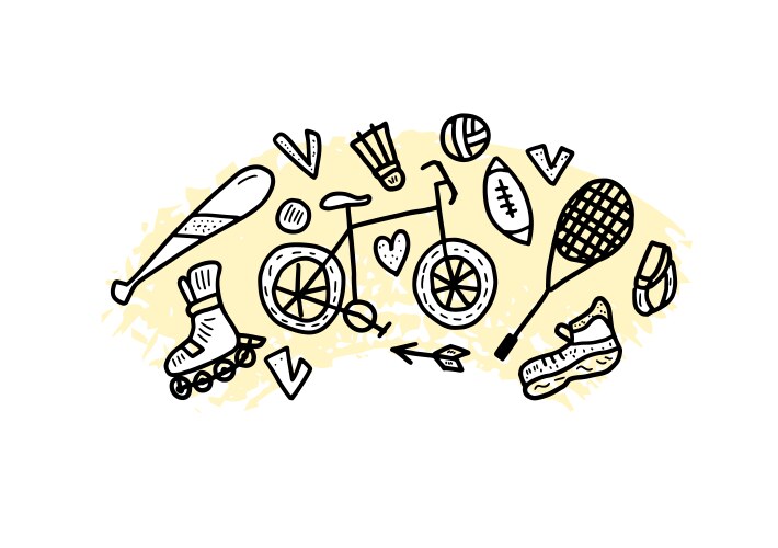 Sport activities symbols Royalty Free Vector Image