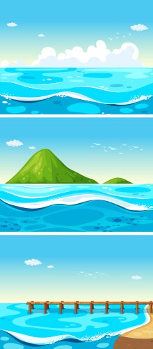 Seascape Royalty Free Vector Image - VectorStock