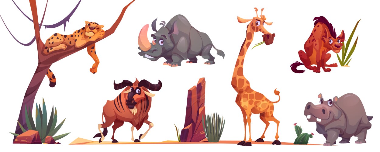 Wild animals and zoo sign Royalty Free Vector Image