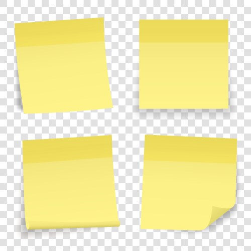 Memo stickers collection sticky notes Royalty Free Vector