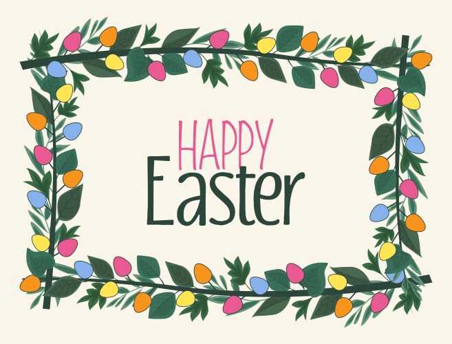 Easter frame Royalty Free Vector Image - VectorStock