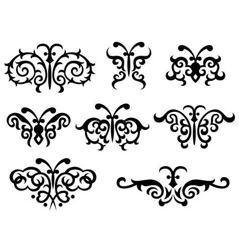 Floral Scroll Ornament Royalty Free Vector Image