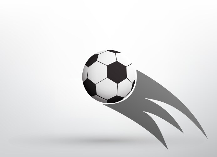 Flying soccer ball Royalty Free Vector Image - VectorStock