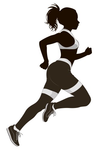 Running woman abstract silhouette Royalty Free Vector Image