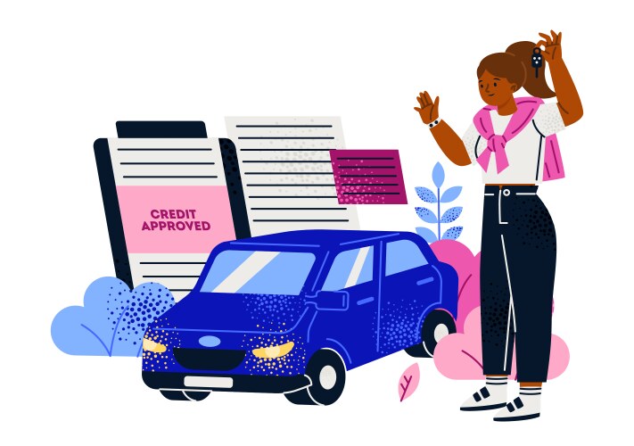 Credit approval concept Royalty Free Vector Image